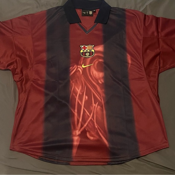 Nike | Shirts | Ts X Fcb Red And Black Nike Soccer Jersey | Poshmark